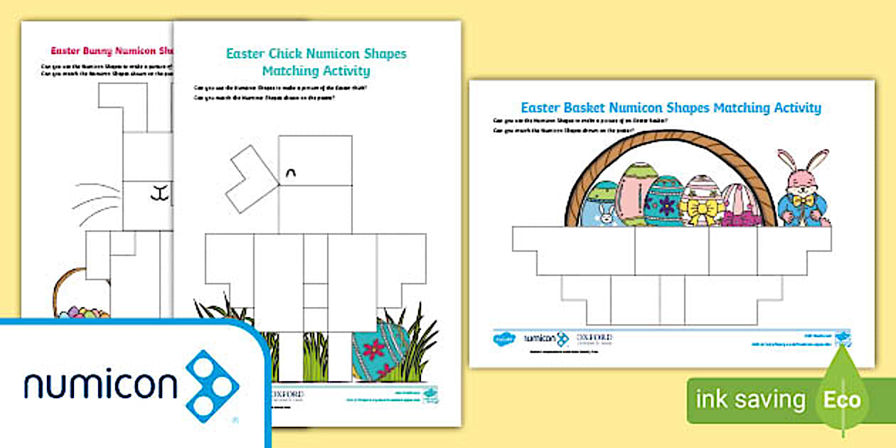 Easter-Themed Numicon Shape Matching Activities Pack